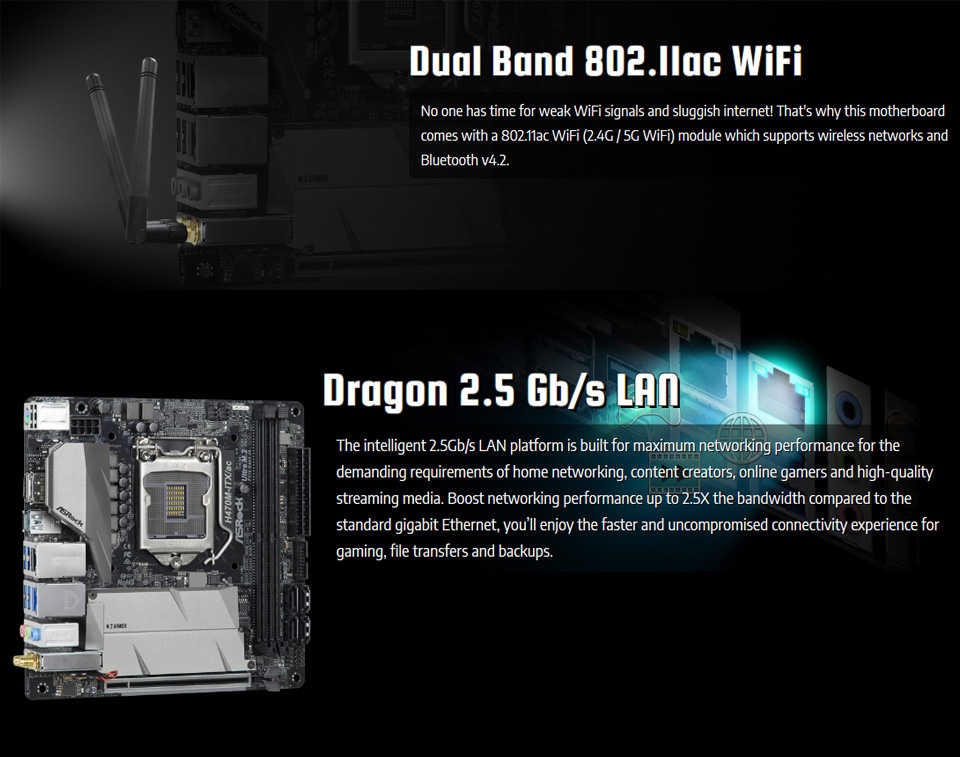 Buy ASRock H470M ITX/ac Motherboard [H470M-ITX/AC] | PC Case Gear Australia