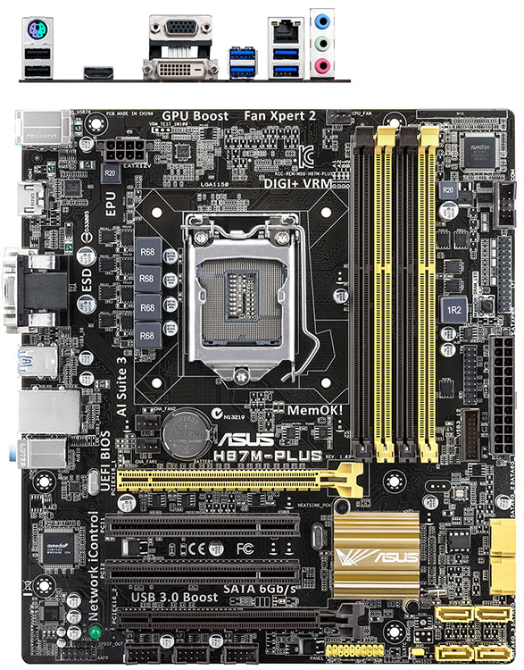 Buy ASUS H87M-PLUS Motherboard [H87M-PLUS] | PC Case Gear Australia
