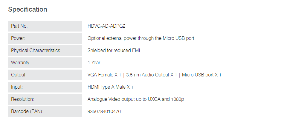 Buy Alogic Elements HDMI to VGA Adapter with 3.5mm Audio & USB Power ...