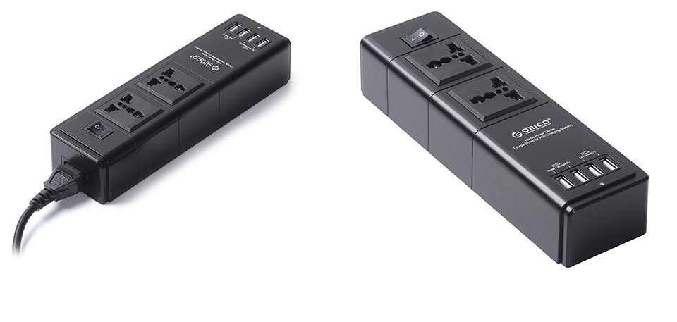 Buy Orico Dual AC Ports with 4 USB Charging Ports [ORICO-HPC-2A4U-BK ...
