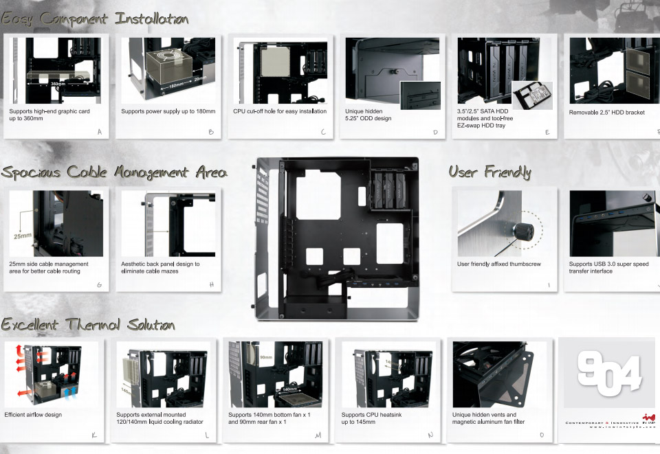 Buy In Win 904 Mid Tower Case [IW-904] | PC Case Gear Australia