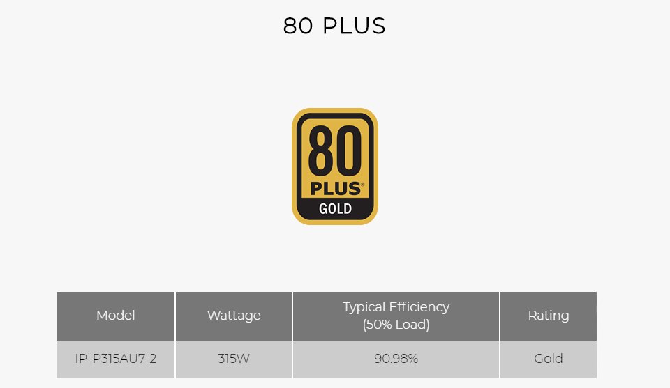 Buy InWin 1U FLEX-ATX Gold 315W Power Supply [IP-P315AU7-2] | PC Case ...