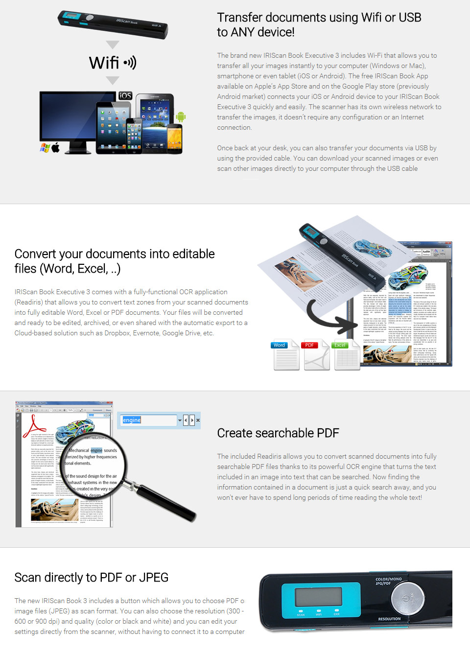 Buy IRIScan Book 3 Executive Cordless Mobile Scanner [IRS-SCANBOOK3-EXE ...