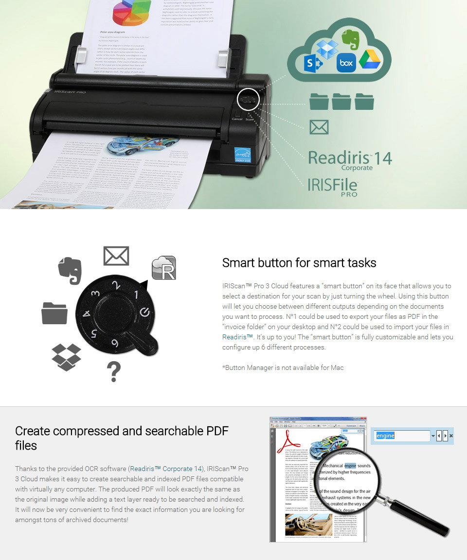 Buy IRIScan Pro 3 Cloud Multifunctional Scanner [IRS-SCANPRO3-CLOUD ...