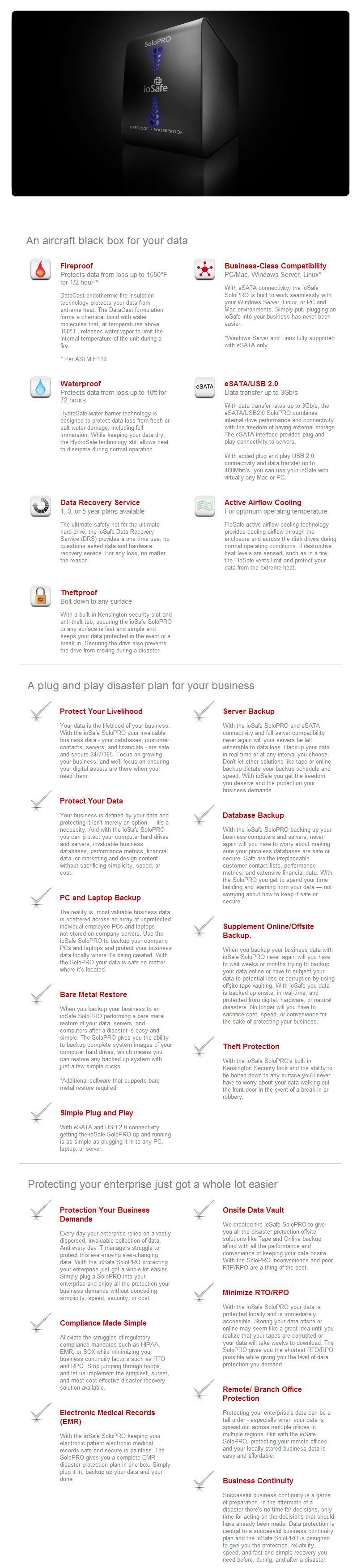 Buy ioSafe Solo Pro 4TB Fireproof and Waterproof HDD [IS16470] | PC ...