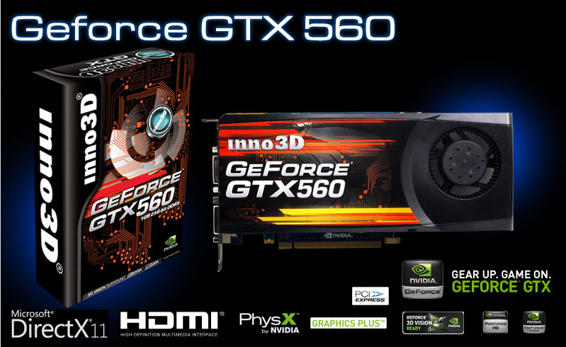 Buy Inno3D GeForce GTX 560 1GB [IV-GTX560-1GD5-V3] | PC Case Gear Australia
