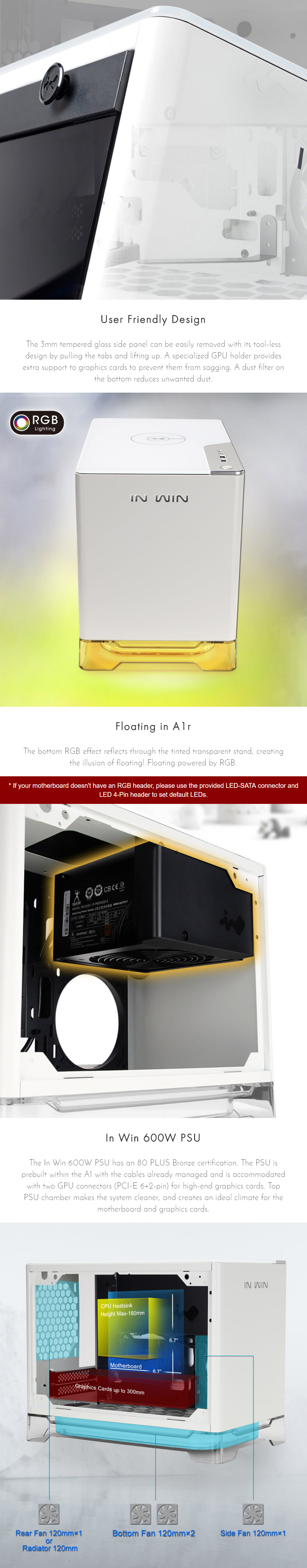 Buy InWin A1 Mini ITX Case with 600W PSU Black [IW-A1-BLA-P] | PC Case ...