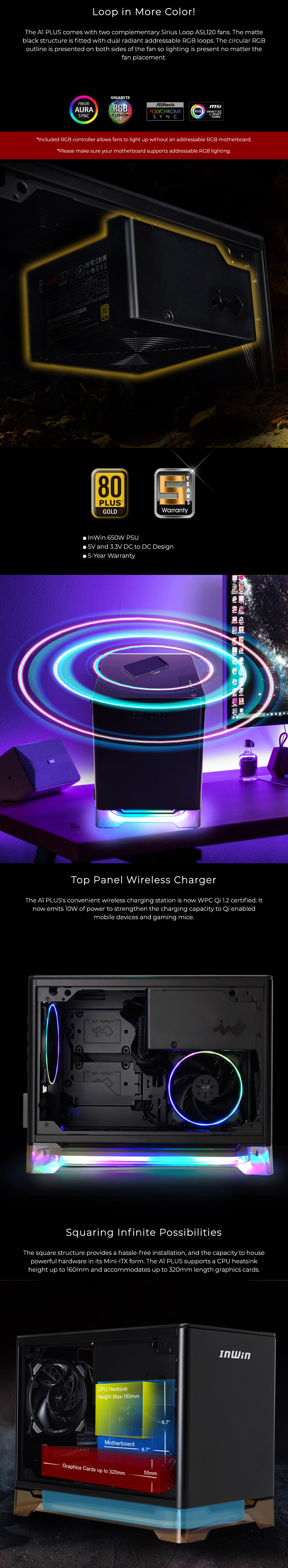 Buy InWin A1 Plus Mini ITX Case with 650W PSU White [A1PLUS-WHITE] | PC ...