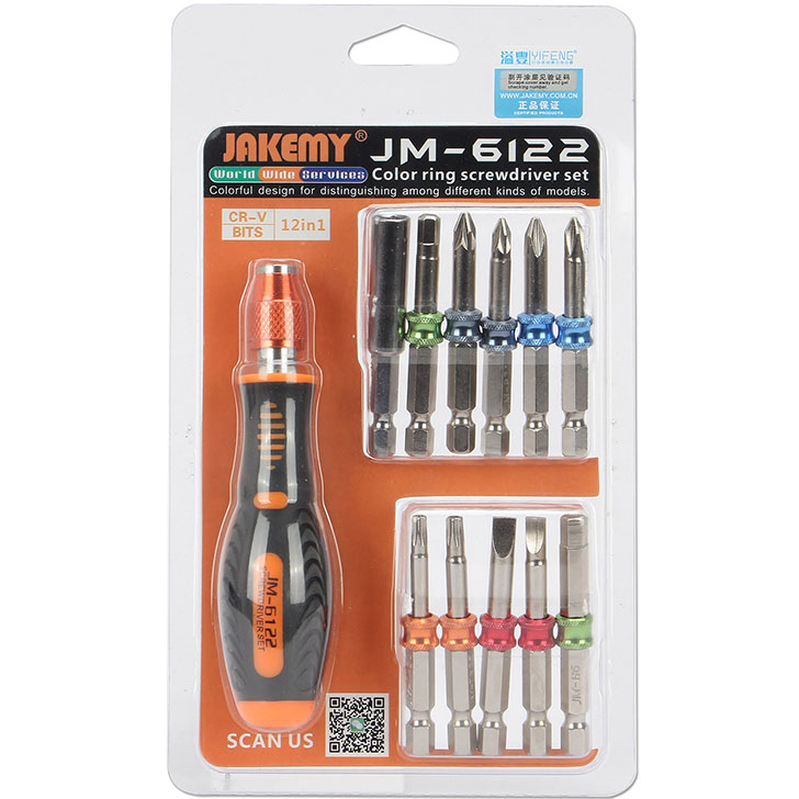 Buy Jakemy 12 Piece Screwdiver Set [JM-6122] | PC Case Gear Australia