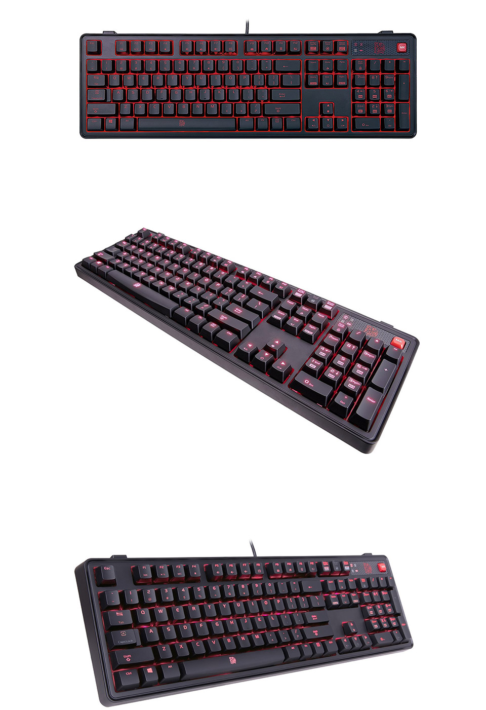 Buy Tt eSPORTS Meka Pro Cherry Red Gaming Keyboard [KB-MGP-RDBDUS-01] | PC Case Gear Australia