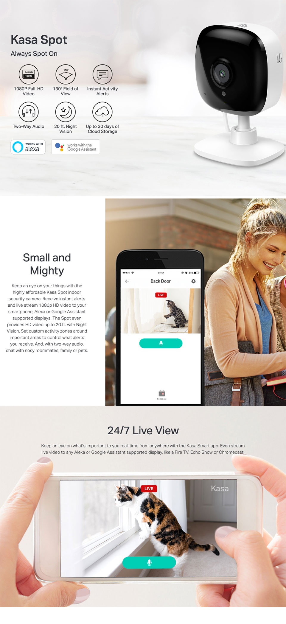 Buy TP-Link KC100 Kasa Spot 1080P Wireless Camera [KC100] | PC Case ...