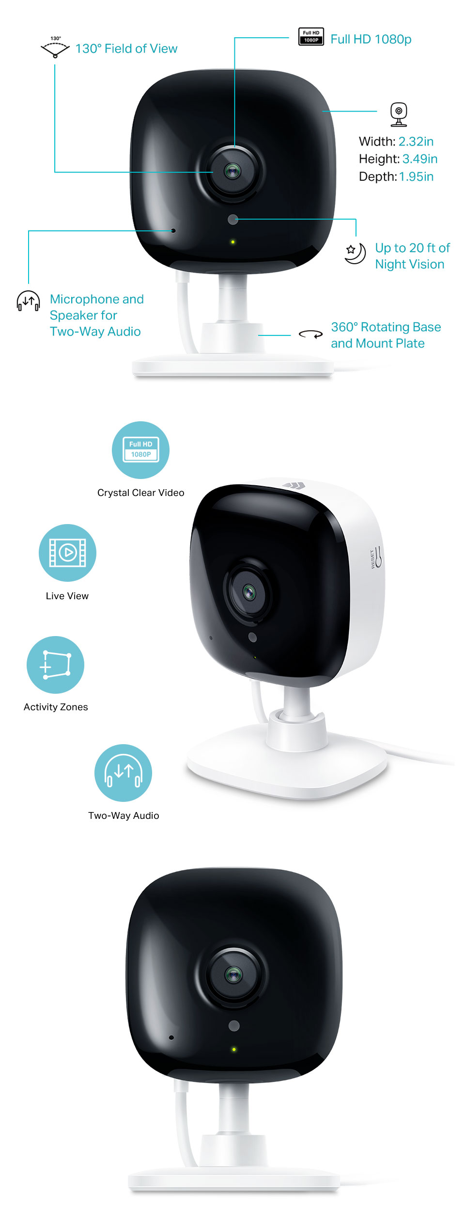 Buy TP-Link KC100 Kasa Spot 1080P Wireless Camera [KC100] | PC Case ...