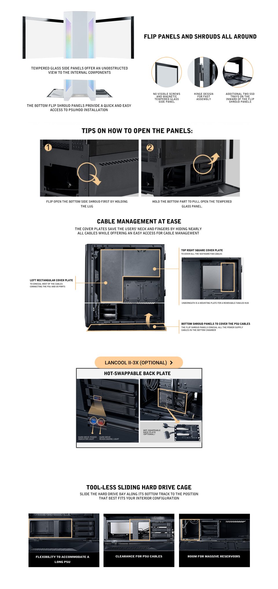 Buy Lian Li Lancool II Tempered Glass Case Black [LANTWO-X] | PC Case ...