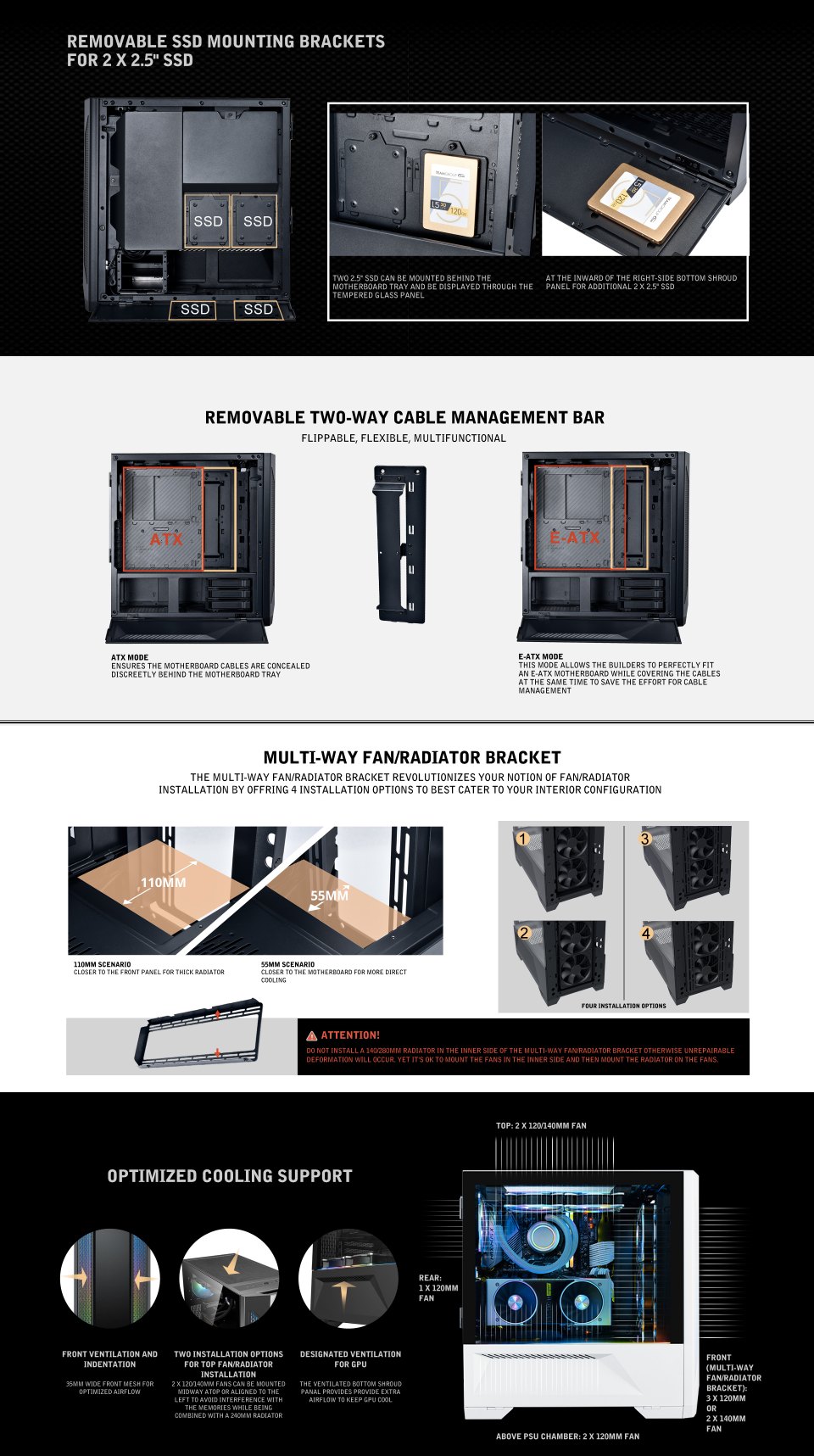 Buy Lian Li Lancool II Tempered Glass Case Black [LANTWO-X] | PC Case ...