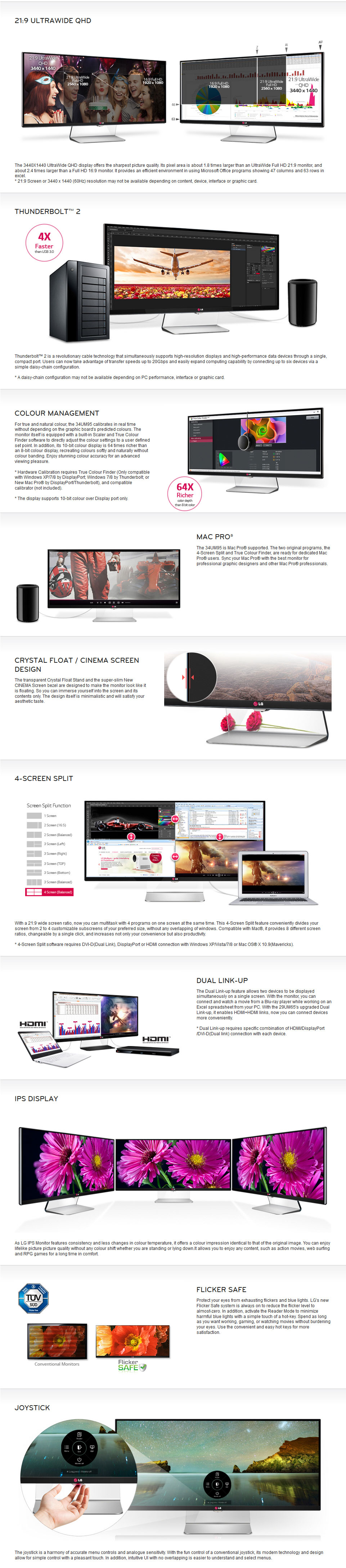 Buy LG 34UM95-P 34in UltraWide QHD IPS Monitor [LG-34UM95-P] | PC Case ...