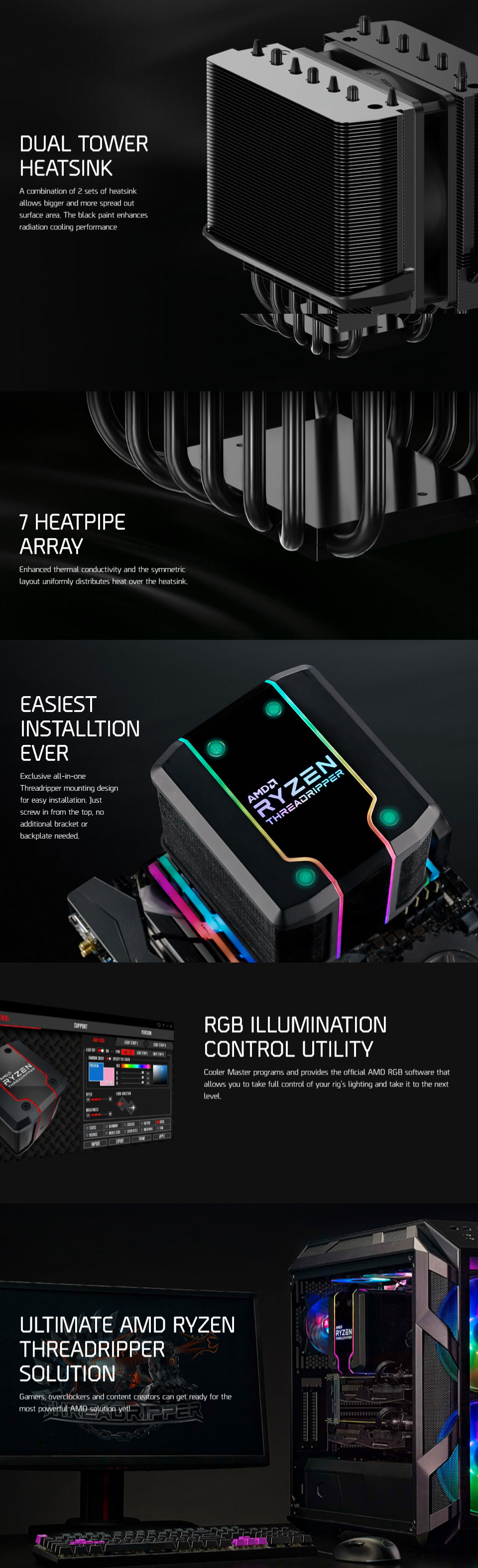 Buy Cooler Master Wraith Ripper ARGB TR4 CPU Cooler [MAM-D7PN-DWRPS-T1 ...