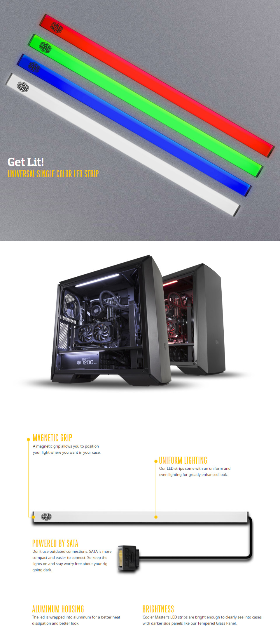 Buy Cooler Master Universal Blue LED Strip Dual Pack [MCA-U000R-BLS000 ...