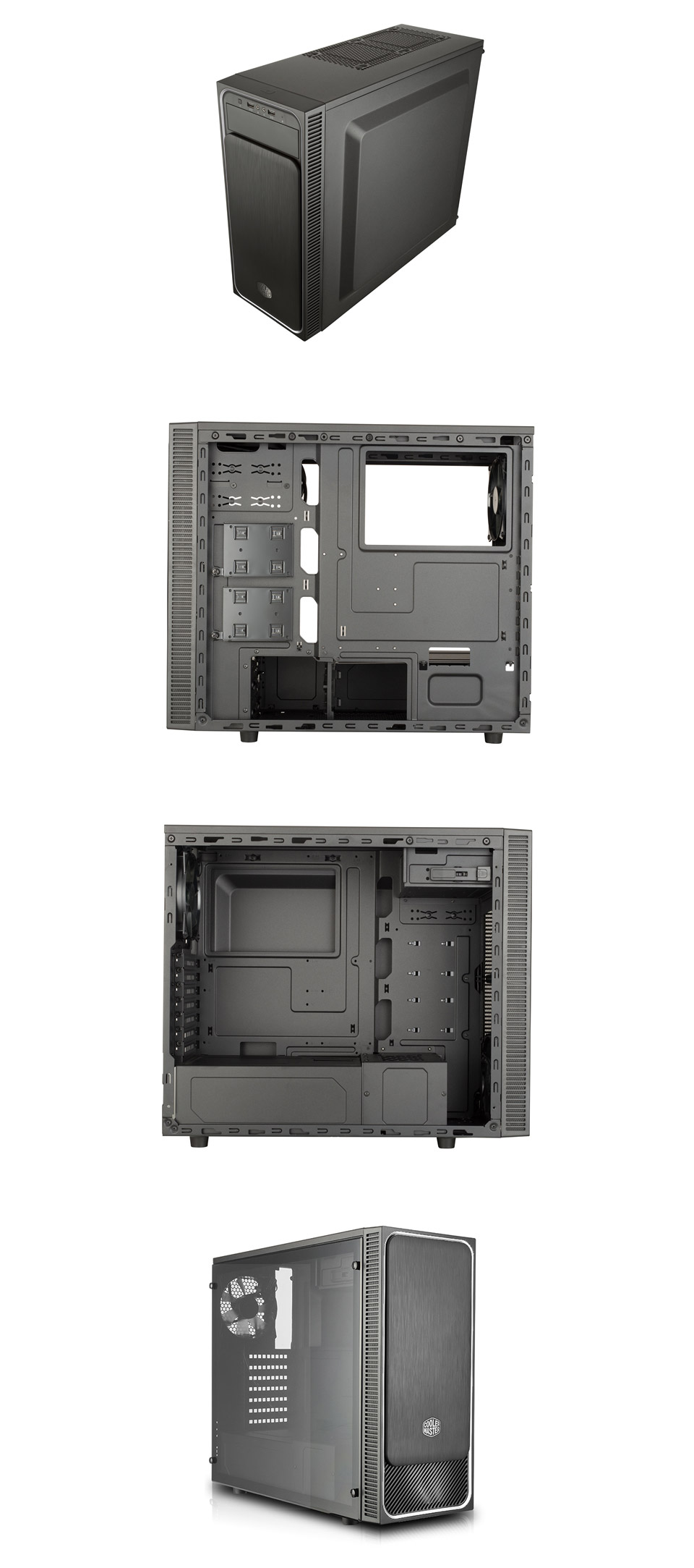 Buy Cooler Master MasterBox E500L With Window Silver [zzzzMCB-E500L-KA5N-S02] | PC Case Gear ...