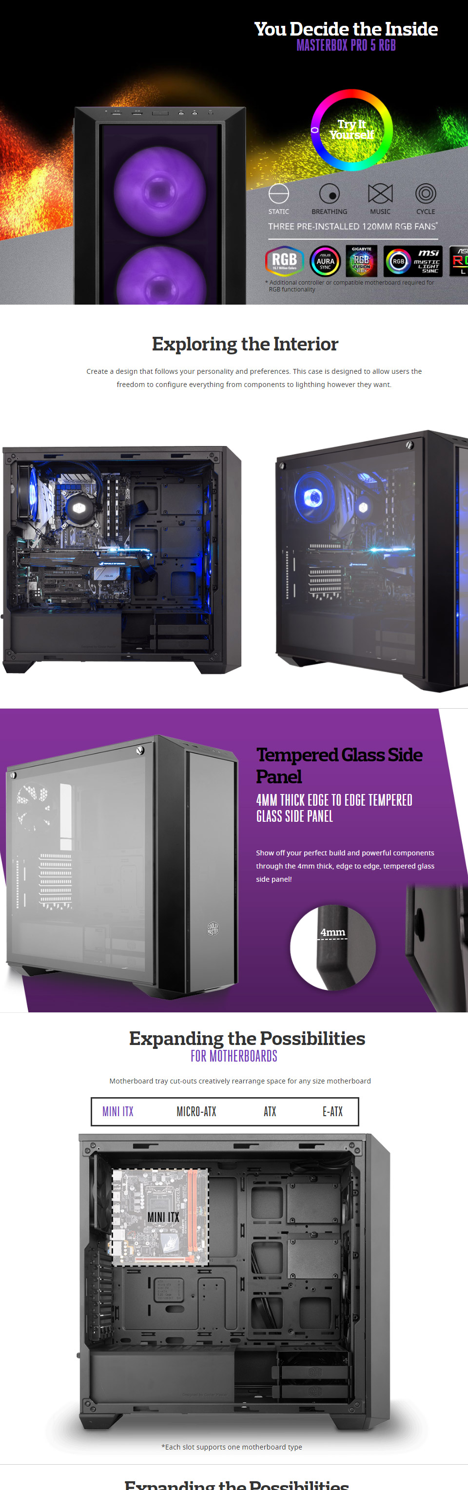 Buy Cooler Master MasterBox Pro 5 RGB Case [MCY-B5P2-KWGN-02] | PC Case ...