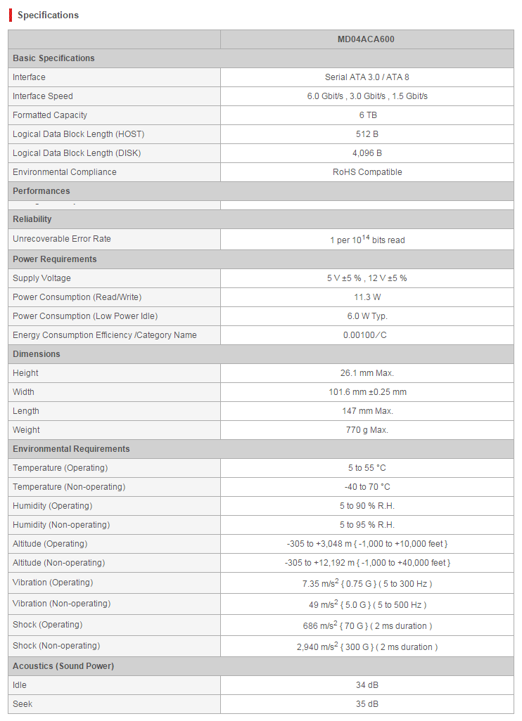Buy Toshiba MD04ACA600 6TB 7200RPM [MD04ACA600] | PC Case Gear Australia