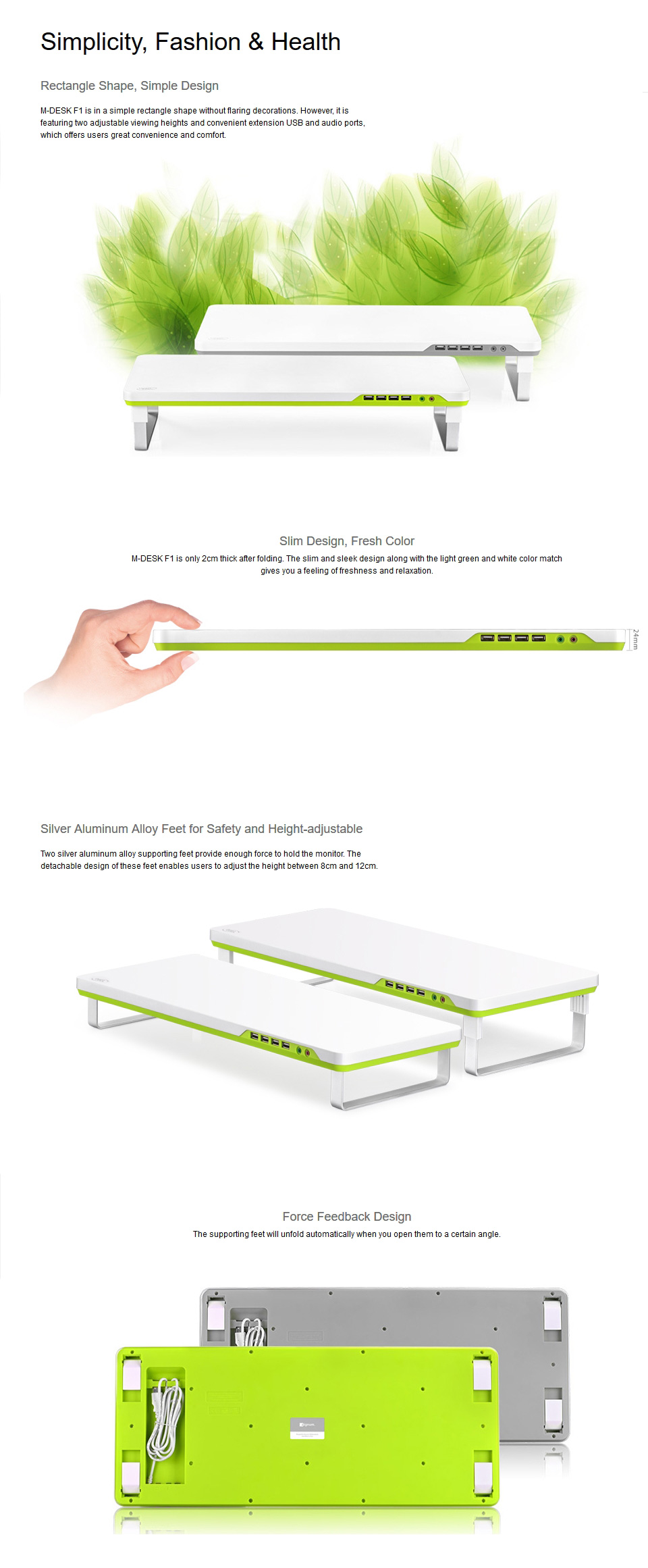 Buy Deepcool M-Desk F1 Monitor Stand Green [M-DESK-F1-GREEN] | PC Case ...