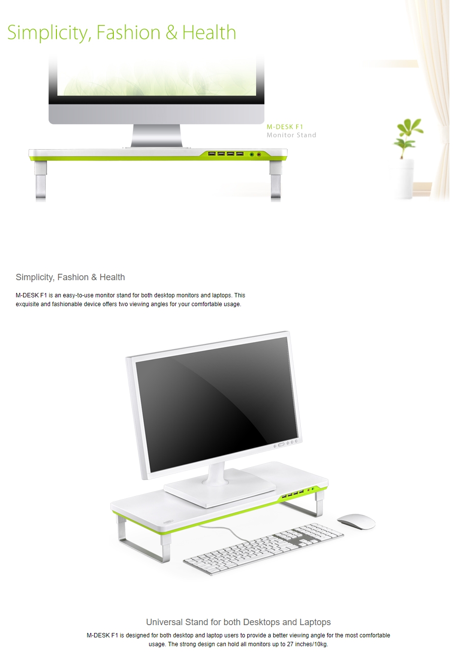 Buy Deepcool M-Desk F1 Monitor Stand Green [M-DESK-F1-GREEN] | PC Case ...