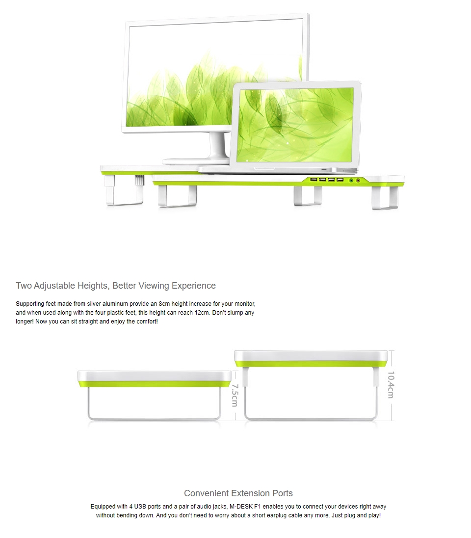 Buy Deepcool M-Desk F1 Monitor Stand Green [M-DESK-F1-GREEN] | PC Case ...