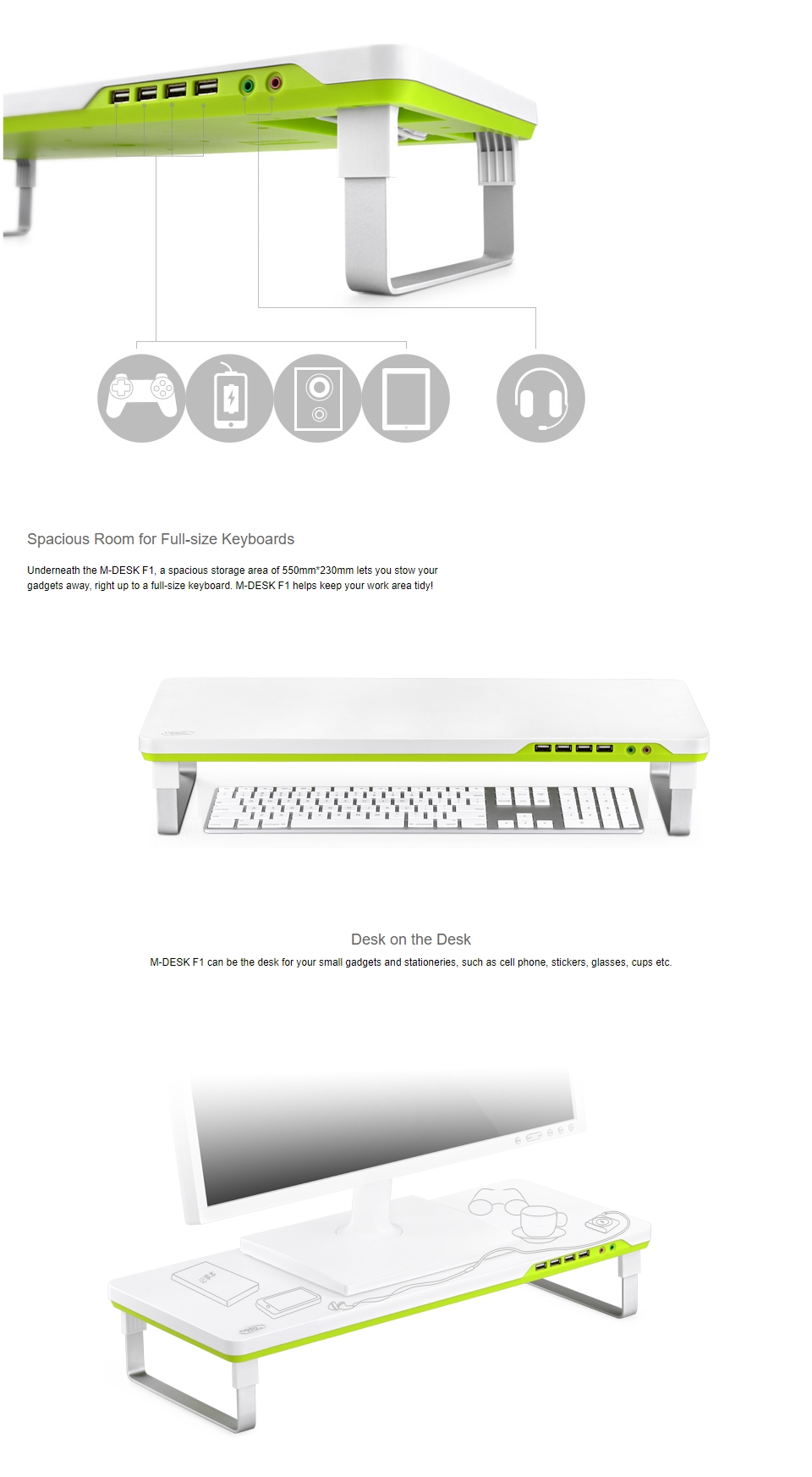 Buy Deepcool M-Desk F1 Monitor Stand Green [M-DESK-F1-GREEN] | PC Case ...
