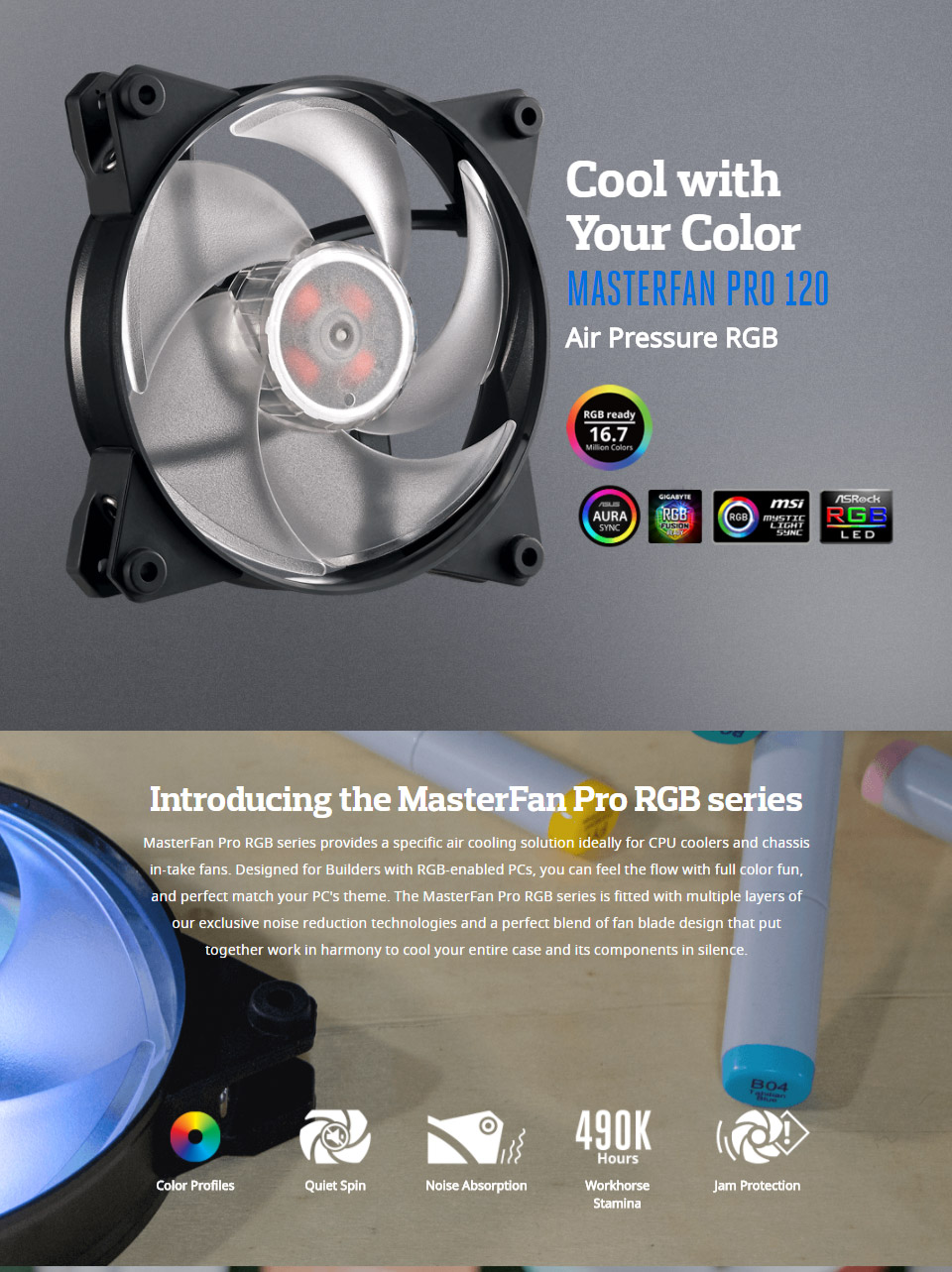 Buy Cooler Master MasterFan Pro 120 Air Pressure RGB Fan [MFY-P2DN ...