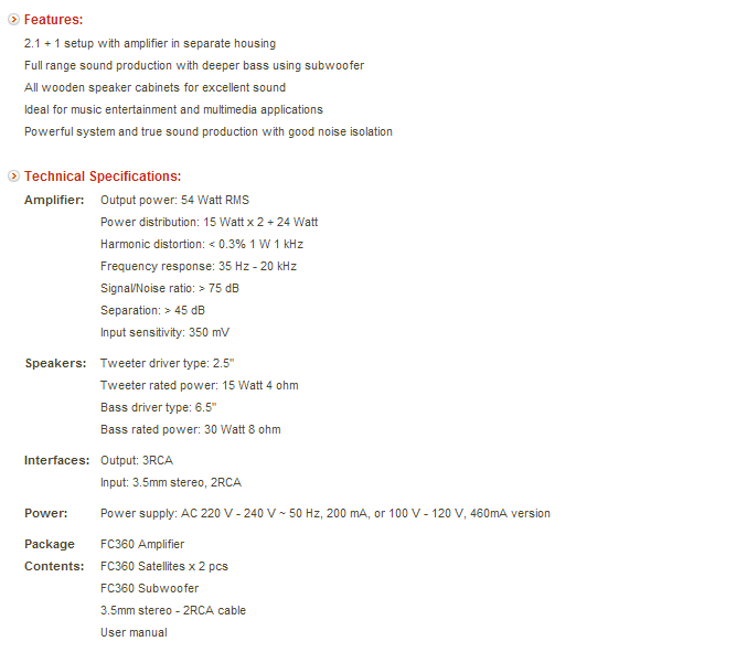 Buy Microlab FC360 FineCone 2.1 Speaker System [MIC-FC360] | PC Case ...