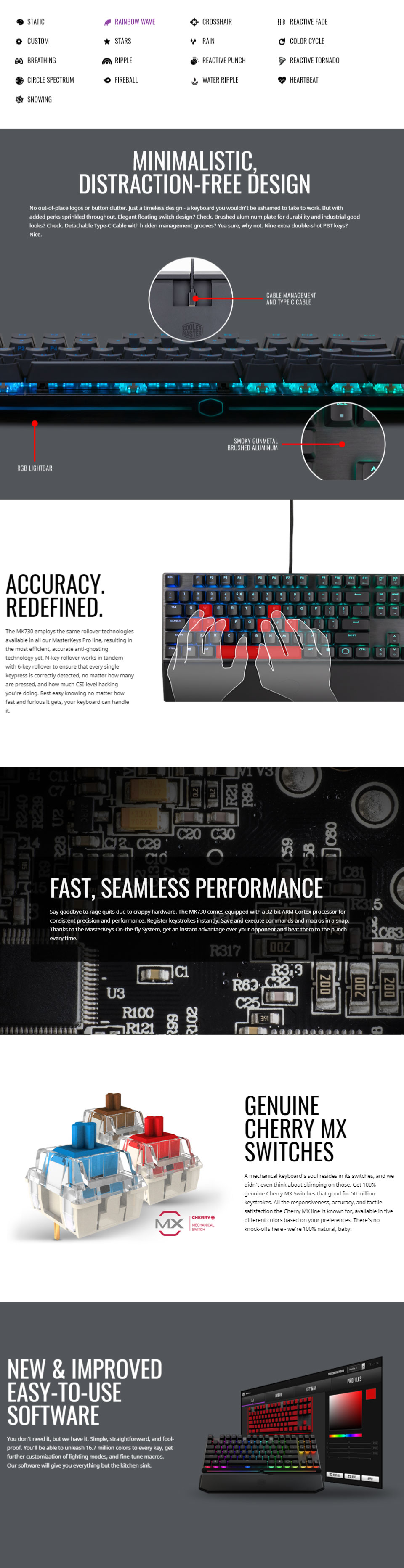 Buy Cooler Master MasterKeys MK730 RGB TKL Cherry MX Red [MK-730-GKCR1 ...