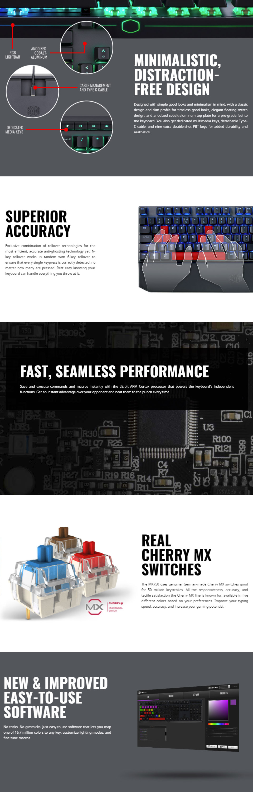 Buy Cooler Master Masterkeys MK750 RGB Mech Keyboard Cherry Blue [MK ...