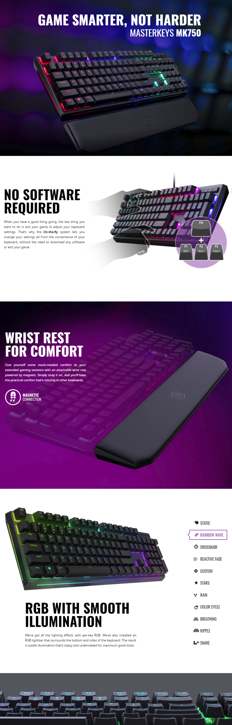 Buy Cooler Master Masterkeys MK750 RGB Mech Keyboard Cherry Red [MK-750 ...