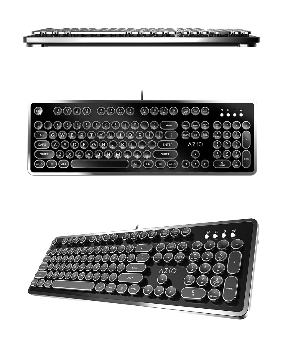 Buy Azio MK Retro Typewriter Inspired Mechanical Keyboard [AZ-MKRETRO ...