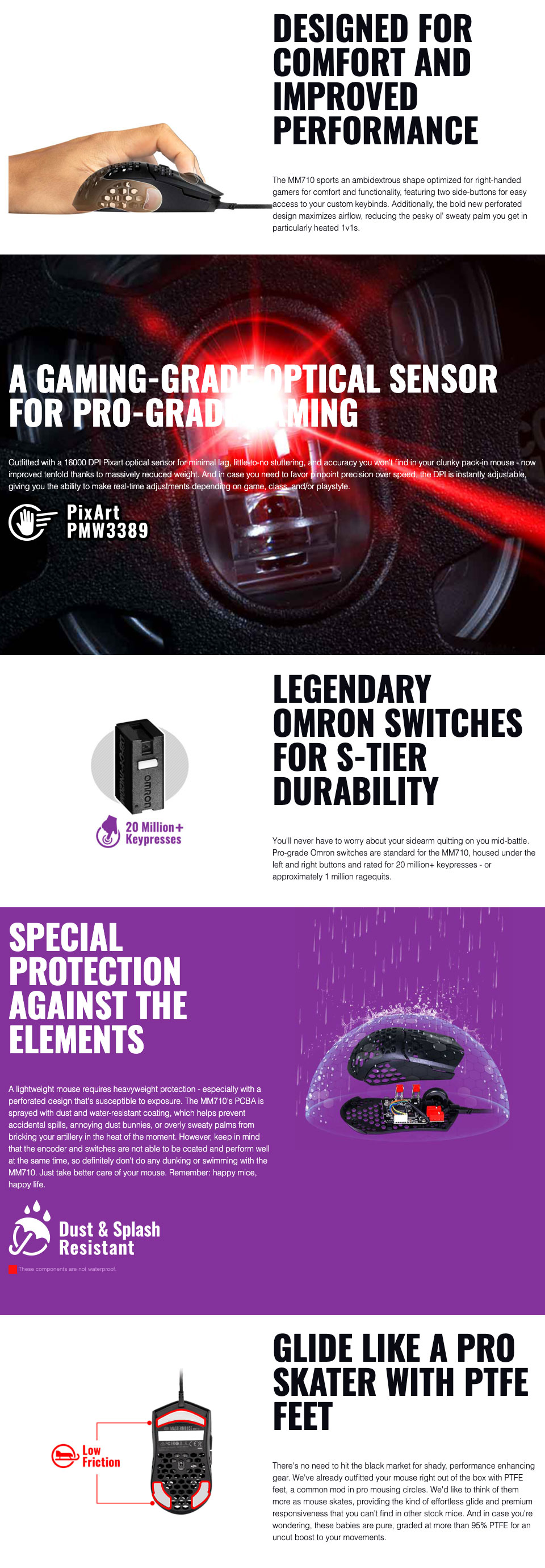 Buy Cooler Master MM710 Gaming Mouse Glossy White [MM-710-WWOL2] | PC ...