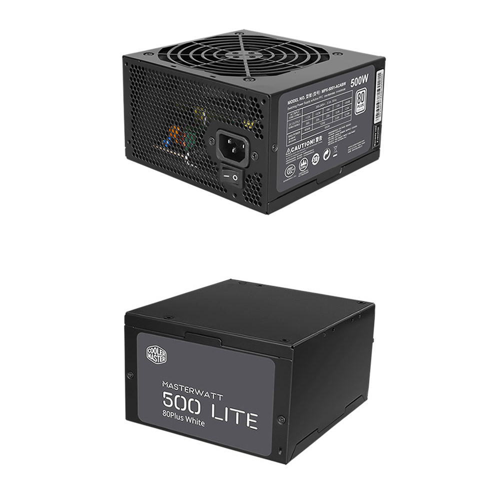 Buy Cooler Master MasterWatt Lite 500W Power Supply [MPX-5001-ACABW-AU] | PC Case Gear Australia