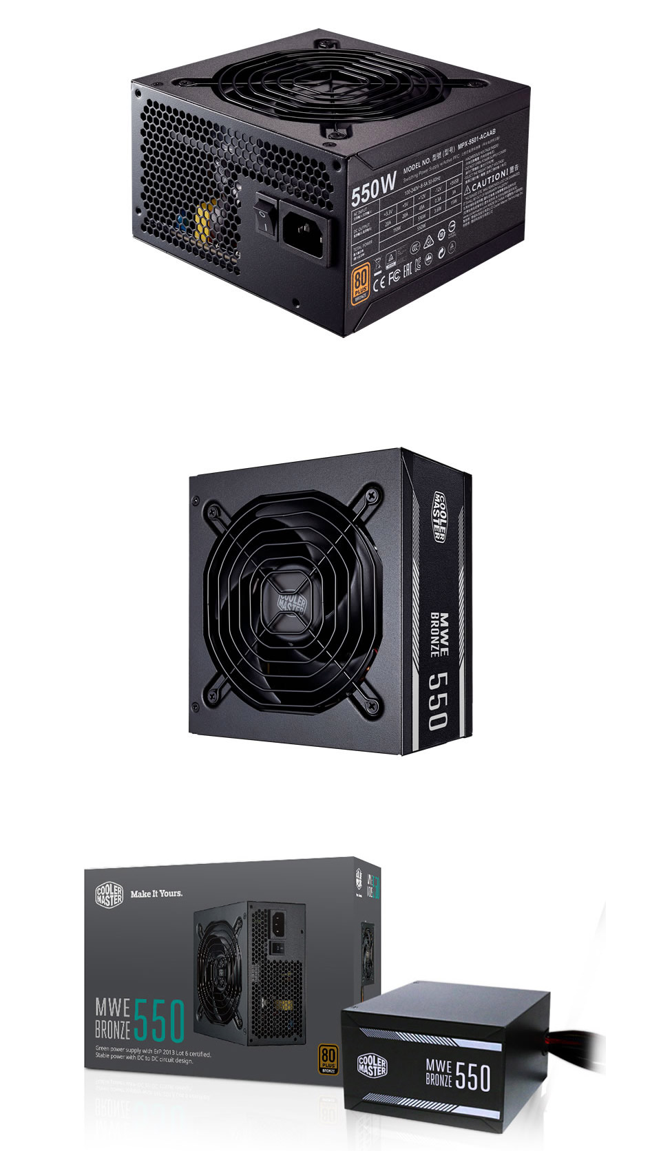Buy Cooler Master MWE Bronze 550W Power Supply [MPX-5501-ACAAB-AU] | PC ...