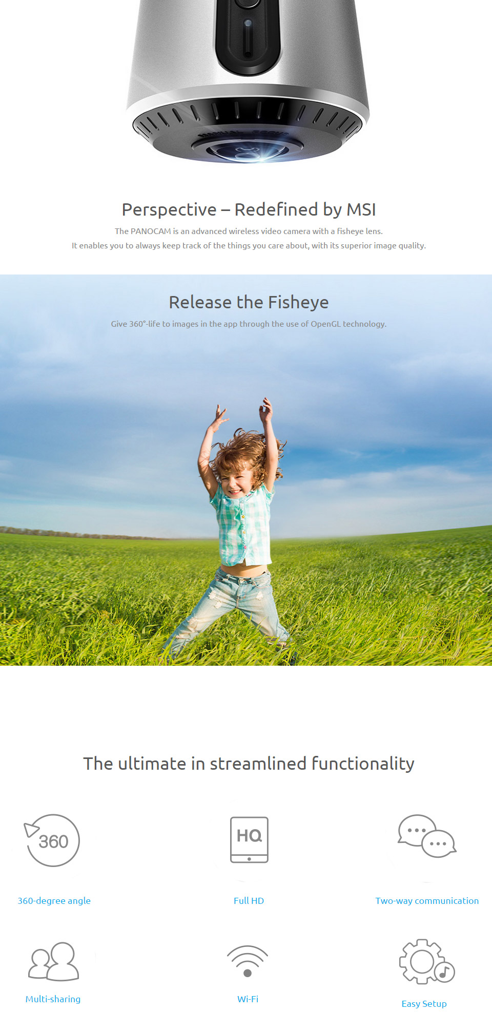 Buy MSI Panocam Panoramic Wi-Fi Camera [MSI-PANOCAM] | PC Case Gear ...