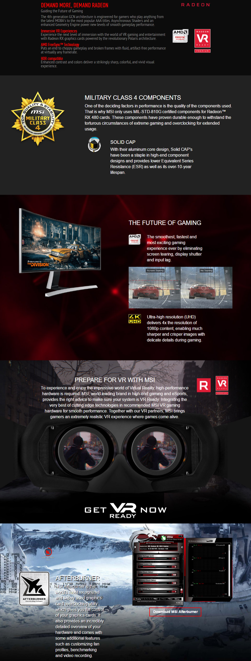 Buy MSI Radeon RX 480 8GB [MSI-Radeon-RX480-8GB] | PC Case Gear Australia