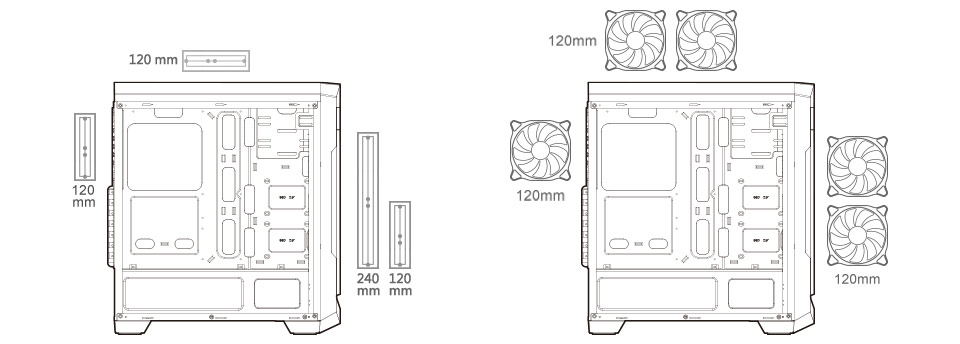 Buy Cougar MX331-T Tempered Glass A-RGB Mid Tower Case Black [CGR-MX331 ...