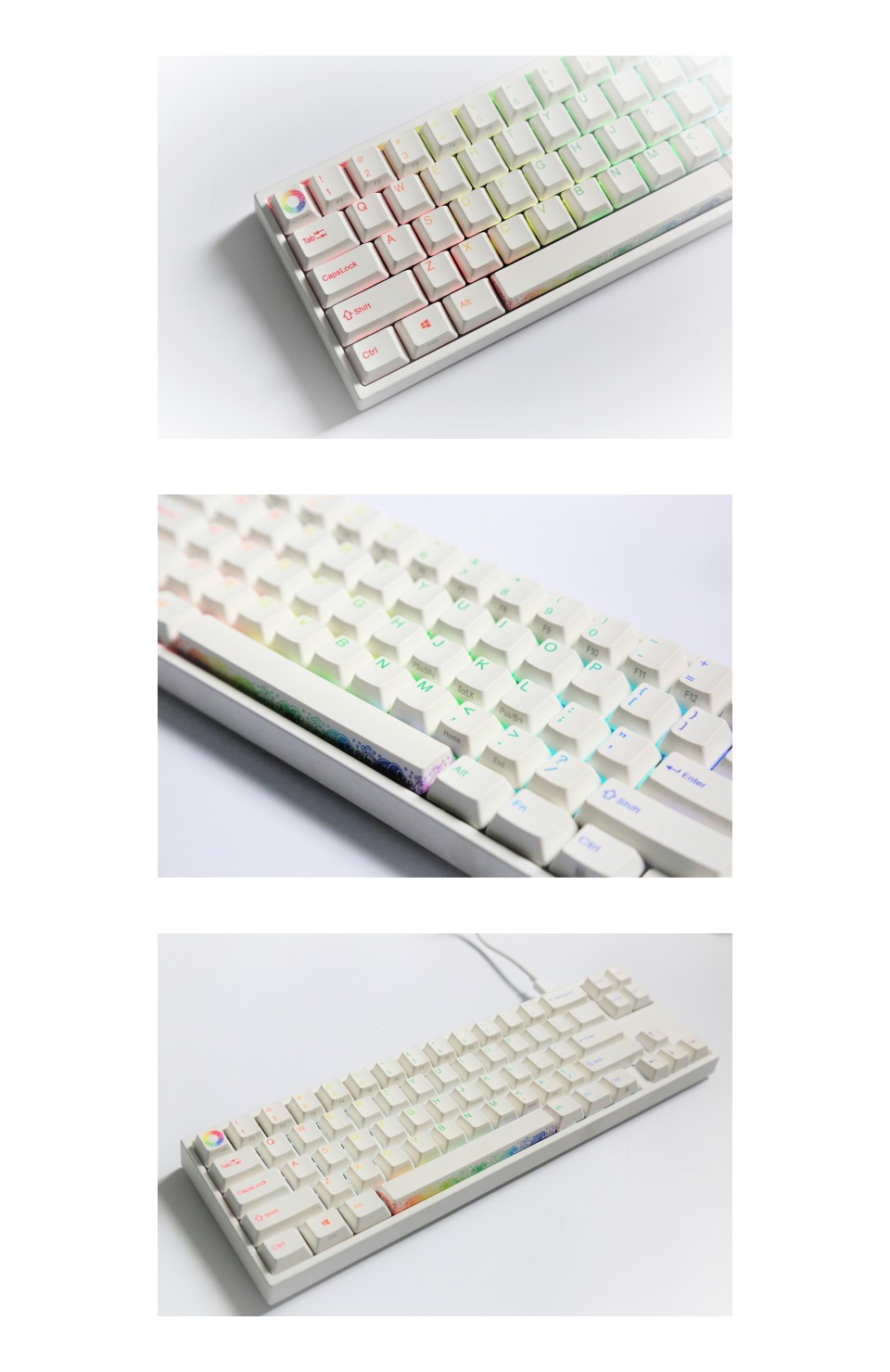 Ducky MIYA Pro Rainbow RGB Mini Keyboard Cherry Silent Red [MY68NV1T ...