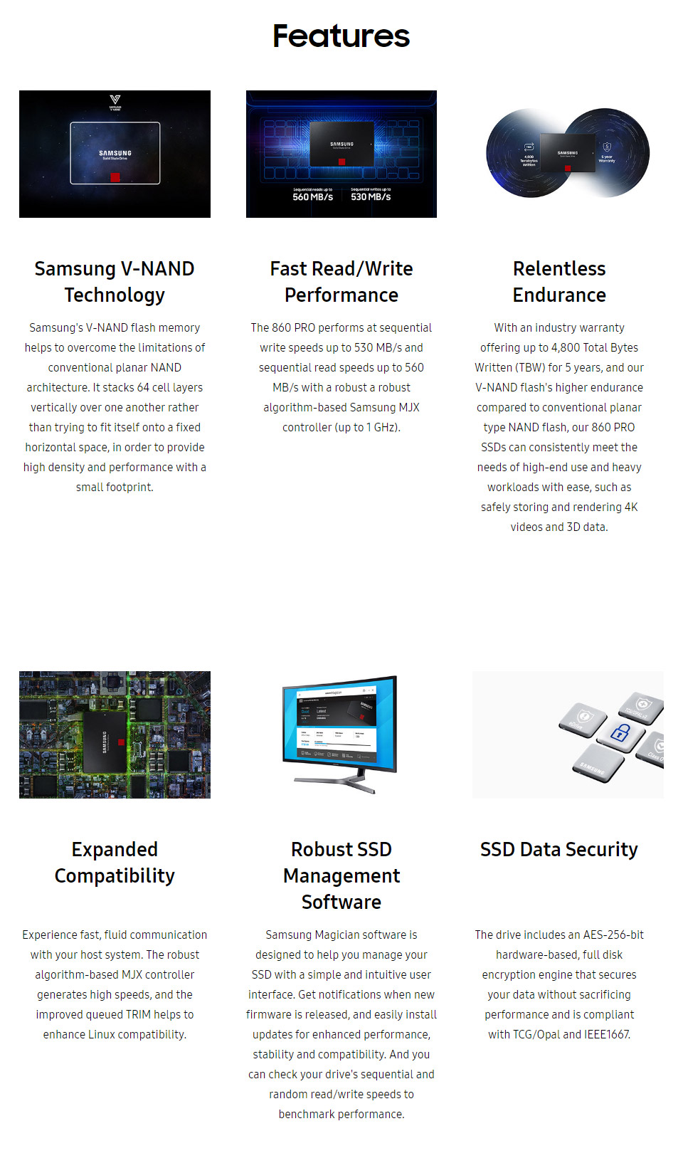 Buy Samsung 860 PRO 2.5in SATA SSD 256GB [MZ-76P256BW] | PC Case Gear ...