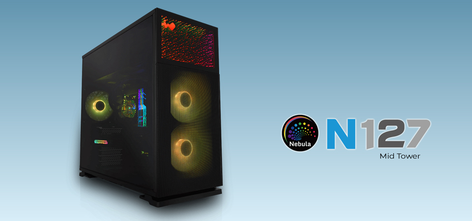 Buy InWin N127 Tempered Glass Mid Tower Case [N127BLK-3AL120] | PC Case ...