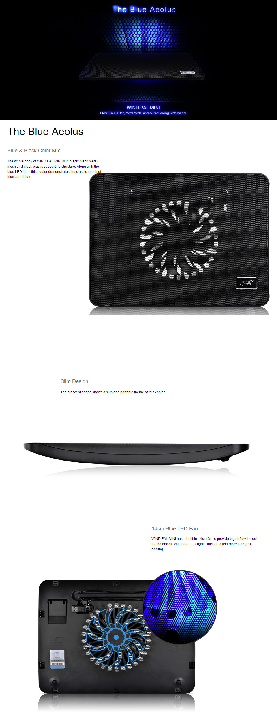 Buy Deepcool Wind Pal Mini Notebook Cooler [NB-WINDPALMINI] | PC Case ...