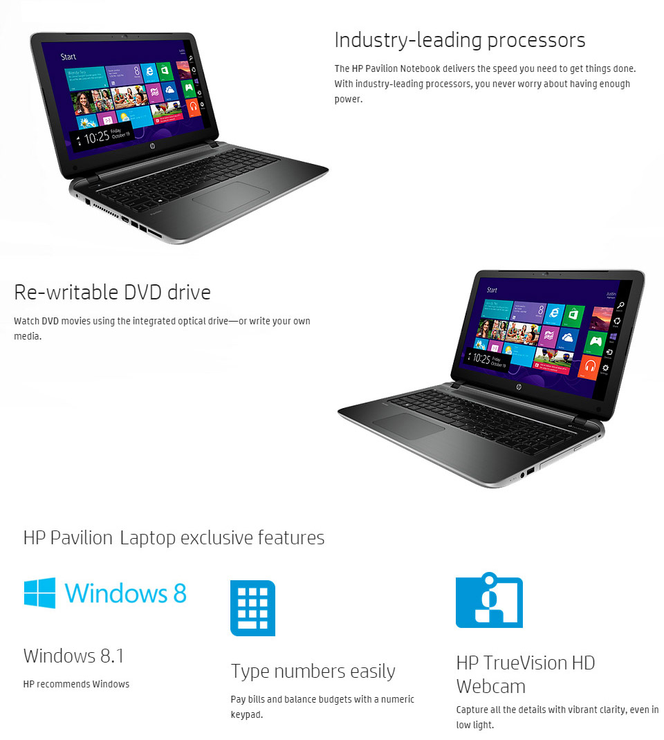 Buy HP Pavilion 15.6in Core i3-4010U Windows 8.1 Laptop [G8D96PA] [NBHP ...