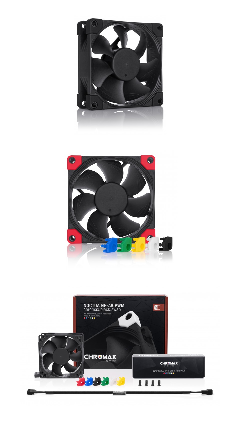 Buy Noctua NF-A8 80mm PWM Chromax Fan Black [NF-A8-PWM-CH-BK-S] | PC ...