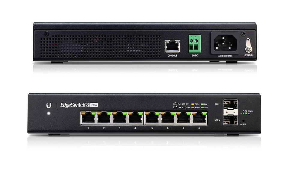Buy Ubiquiti EdgeSwitch 8 port Managed PoE+ Switch [150W] [ES-8-150W ...
