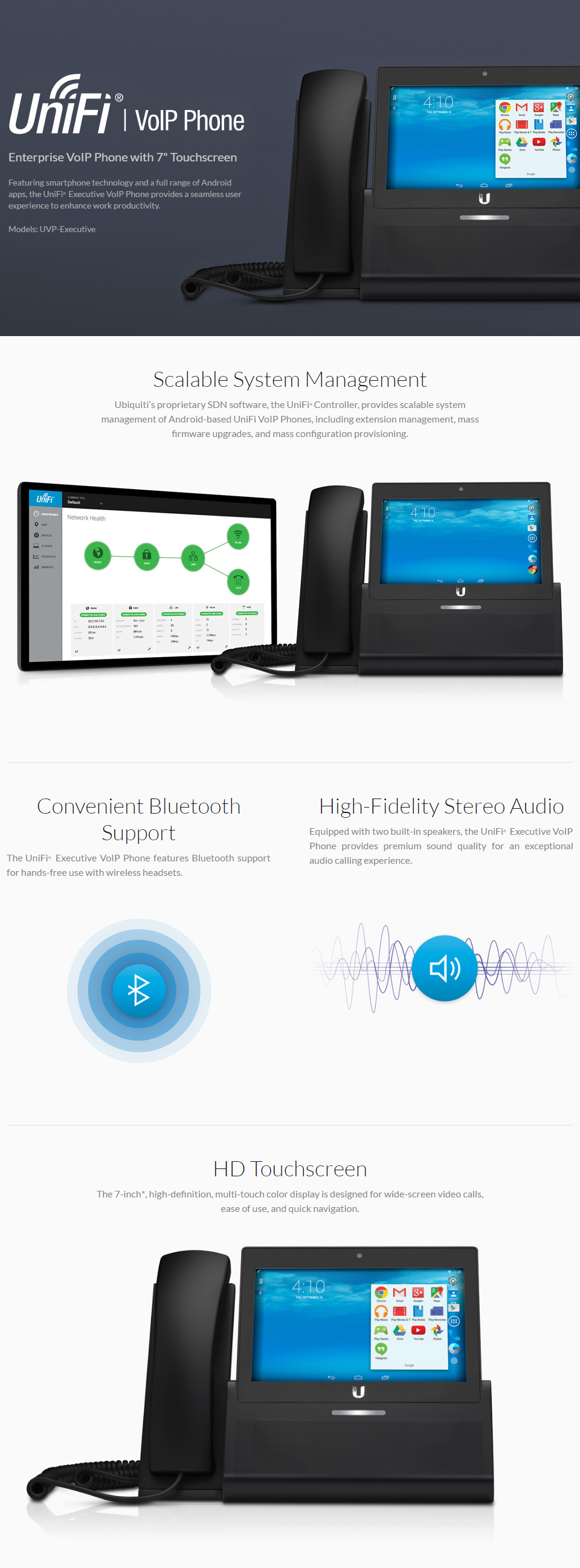 Buy Ubiquiti UniFi VOIP Phone Executive [NHU-UVP-EXE] | PC Case Gear ...