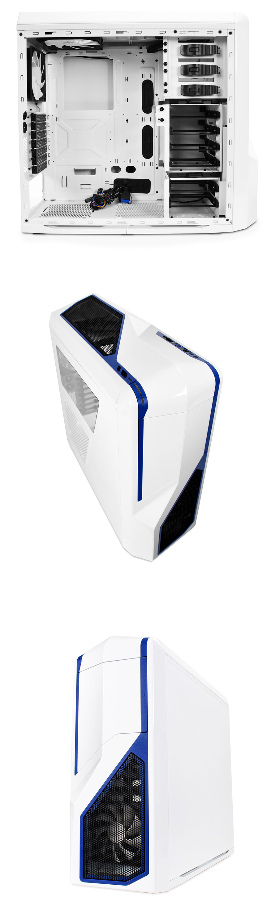 Buy NZXT Phantom 410 Mid Tower Case White/Blue [NZXT-410WB] | PC Case ...