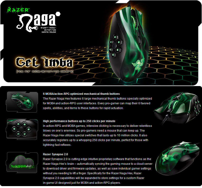 Buy Razer Naga Hex Expert Gaming Mouse [RZ01-00750100] | PC Case Gear ...